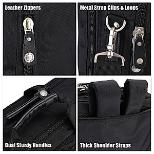 FREEBIZ Laptop Bag Convertible Backpack Business Briefcase Messenger Bag for 17.3 Inch Laptop Computer Notebook Chromebook for Men Women (Black)