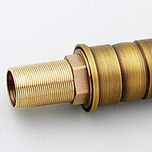 Y-LKUN Bathroom Sink taps Bathroom taps Copper Antique Faucet Basin Faucet Slotted Bathroom Basin Sink Hot Cold Taps Mixer Basin Brass Sink Mixer Taps Non-Concussive Bathroom Faucets