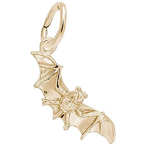 Rembrandt Charms Bat Charm, 14K Yellow Gold