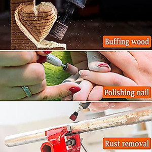 AUSTOR 345 Pcs Sander Drum Kit - 330 Pcs Nail Sanding Drum Sleeves(80#/120#/240#) 12 Pcs Drum Manrels 2 Pcs Self-Tightening Drill Chuck and 1 Pc Combination Wrench for Dremel Rotary Tool