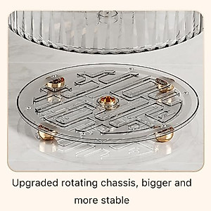 Camidy Lazy Susan Cabinet Organizer 10. 6 Clear Plastic Rotating Spice Rack Lazy Susan Turntable Spin Organizer for Kitchen Cabinet Pantry