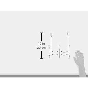 Inspired Living by Mesa Inspired Living Over The Door Hanger 6 Organizer in Silver Bay Collection utility-hooks,