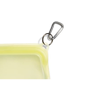 Premium Platinum Silicone [6 PACK] Reusable Food Storage Bags, 30 ounces, Press to Lock, Stash Snacks & Meal Prep, Sandwich Size, Microwave, Oven, & Freezer Safe.