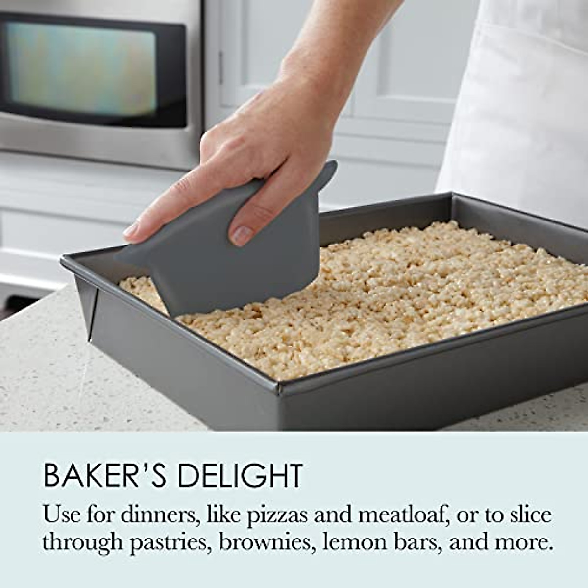 Chicago Metallic Non-Stick Bakeware-Safe Mezzaluna, 6.5-Inch-by-3.5-Inch