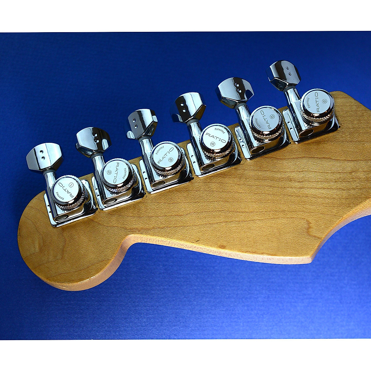 Graph Tech PRL-8721-C0 Ratio Electric 6-In-Line Locking Tuned Machine Heads - Mini Contemporary Style