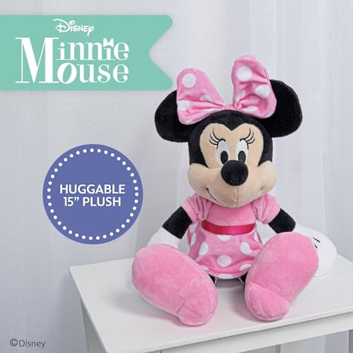 2018 Disney Minnie Mouse Pink Dress 15.5" Plush with Hangtag