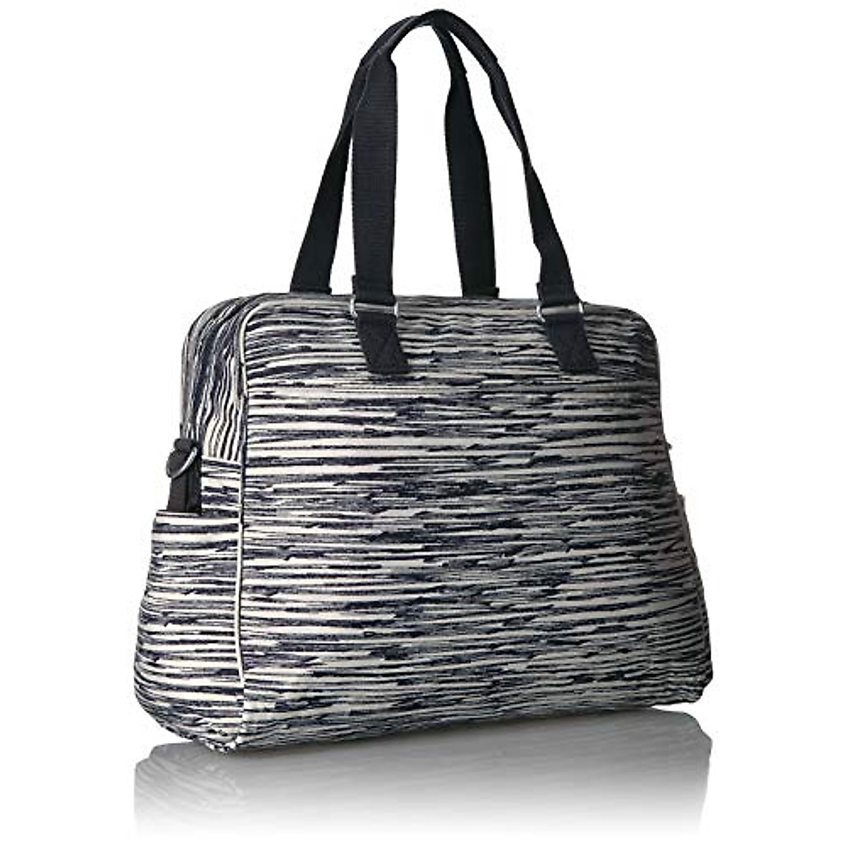 Kipling Women's Alanna Diaper Bag, Stroller Clips, Zip Closure, Scribble Lines Blue, One Size