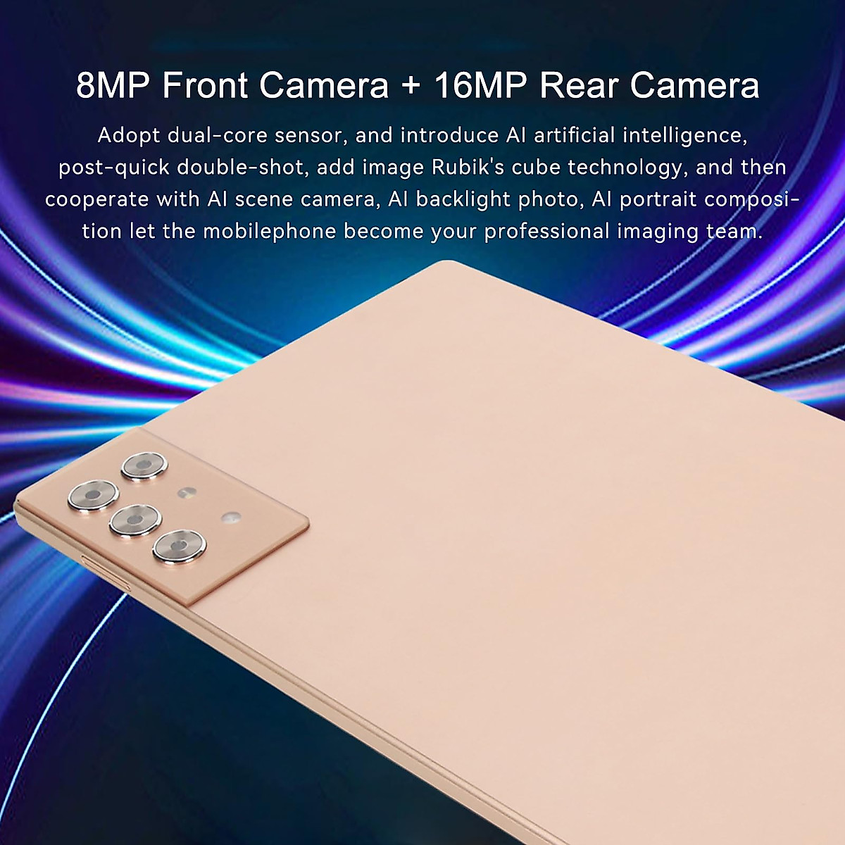 Acogedor 2 in 1 Tablet 10.1 Inch, for Android 12.0 Tablet with BT Keyboard, Dual Camera, 8GB RAM 256GB ROM, 8 Core CPU, 5G WiFi, 4G LTE Tablet for Work, Gaming (US Plug)