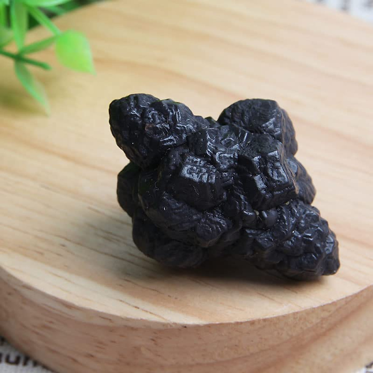 Acxico 2Pcs 30-50g Natural Egypt Black Diamond Quartz Crystal Specimen Raw Stone Decorate