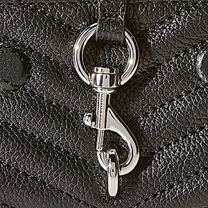 Rebecca Minkoff womens Edie Quilted Micro Xbody crossbody, Black, One Size US