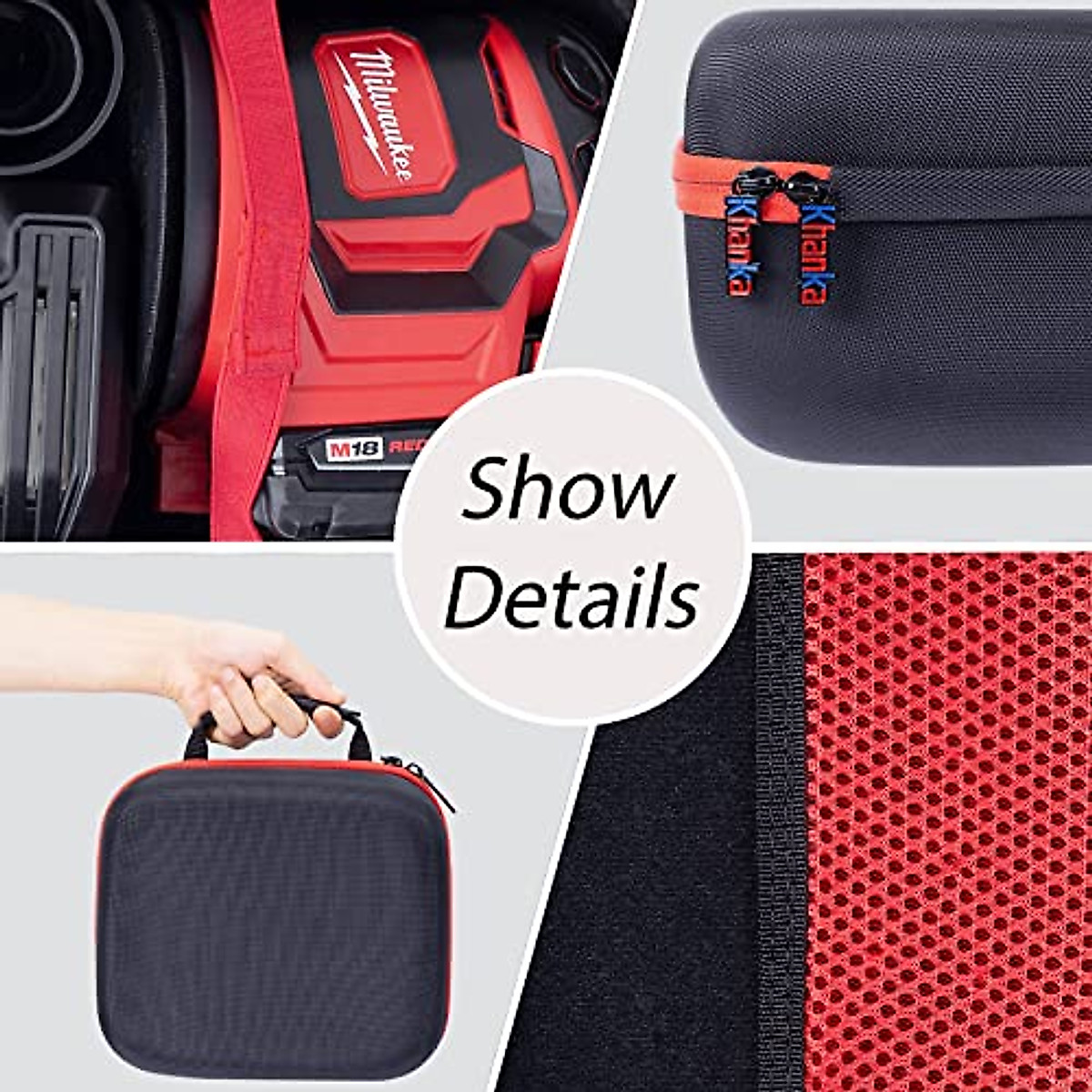 Khanka Hard Case Replacement for Milwaukee Electric Tools 2648-20 M18 Random Orbit Sander