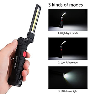 LED Flashlight Portable USB Working Light Torch Lanterna Hanging Lamp