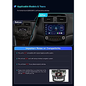 XTRONS Android 12 Car Stereo Radio Player 10.1 Inch IPS Touch Screen GPS Navigation Built-in DSP Car Play Android Auto Bluetooth Head Unit Supports Backup Camera WiFi OBD2 DVR TPMS for Honda Accord