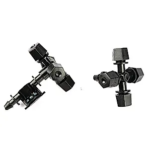 Koleso 10pcs/lot 6mm Black Equal Cross Misting Garden Home Drip Irrigation Spray System Kits Fittings