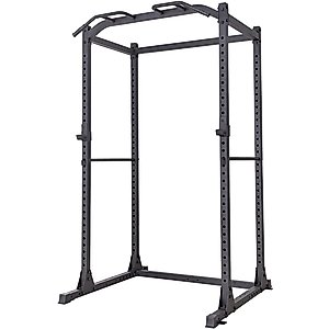 papababe Power Cage, Squat Rack 1200lb Capacity with 2 Extra J-Hooks for Strength Training