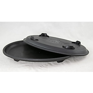 2 Oval Plastic Humidity/Drip Tray for Bonsai Tree and House Indoor Plants 9.5"x 6.5"x 1" - Black
