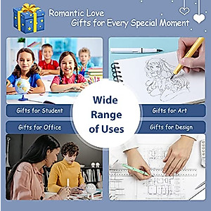 Lyomied 4Pcs Inkless Pencils Eternal, Everlasting Pencil with Eraser, and 4 Replacement Nibs,Unlimited Writing, Reusable Infinity Pencil, NO-Sharpening Pencils for Kids Student Writing Sketch