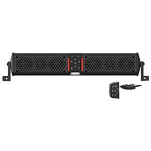 wet sounds Stealth XT 6-B - All-in-One IP67 Weatherproof 300-Watt Amplified Bluetooth 6-Speaker Soundbar with Remote - Black
