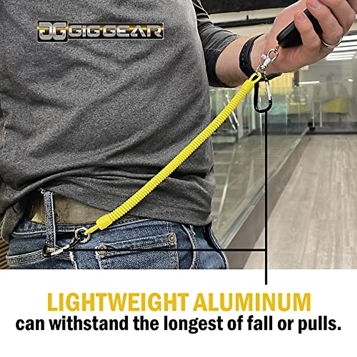 Drop Stop Mobile Phone Tether for Drop Damage and Theft Protection - Universal Phone Lanyard with Carabiners for Secure Vest Attachment - Tablet and Phone Carrier for Daily Activities (Black)