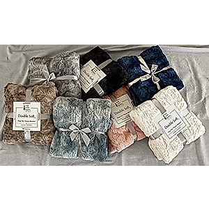WOLF CREEK BLANKET Double Soft Comfort Blanket Large Arctic Frost Super Soft Cozy Double Sided Warm Throw for Couch or Bed. Thick Two Sided Fuzzy Plush and Minky. 65x50
