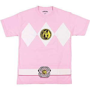 The Power Rangers Pink Rangers Costume Adult T-shirt Tee, XL