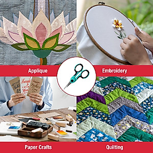 SINGER 00557 4-1/2-Inch ProSeries Detail Scissors with Nano Tip, Teal