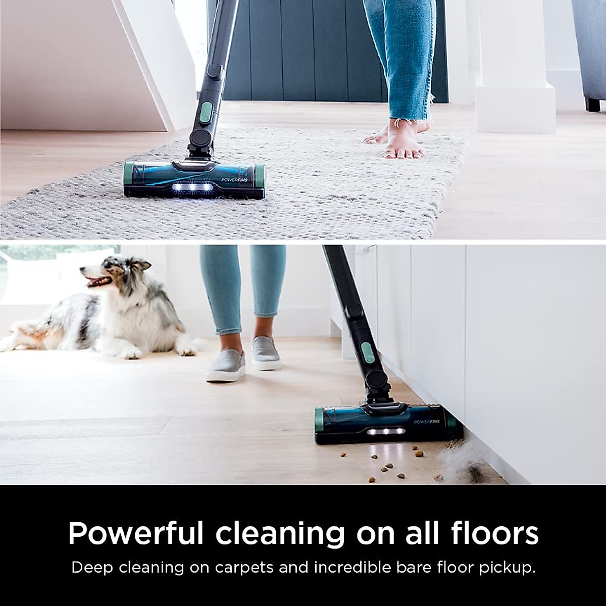 Shark IZ631H Cordless Pro Vacuum with PowerFins and Self-Cleaning Brushroll, Includes Upholstery Tool & Crevice Tool, Up To 60 Minute Runtime, HEPA Filtration, Cordless Vacuum, Dark Grey/Mojito
