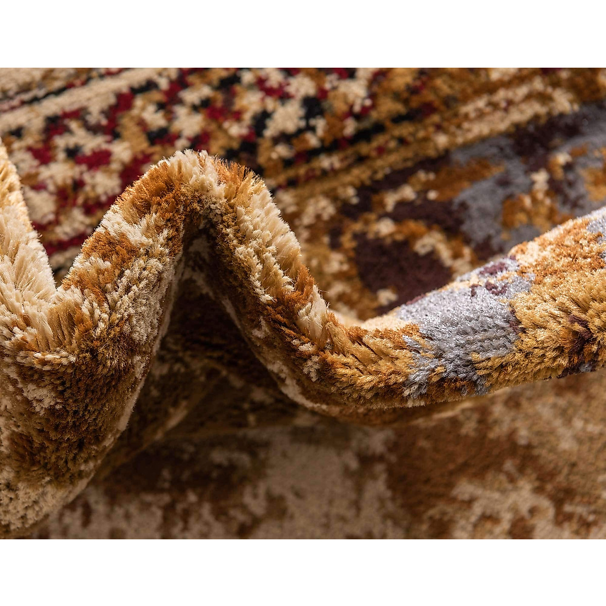 Unique Loom Barista Collection Area Rug - Arusha (2' 2" x 3' 1" Rectangle, Beige/ Black)