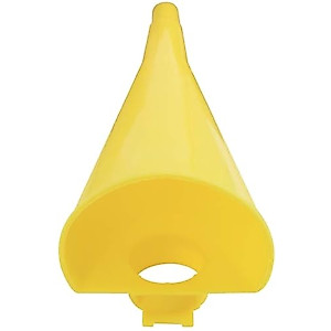 Eagle Plastic Funnel for Type I Metal Safety Cans, 5"x 7"x 12", Made of Chemically Resistant High-Density Polyethylene, Yellow, Made in The USA, F15FUN