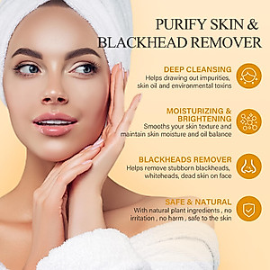 SHVYOG Vitamin C Peel Off Face Mask, Peel Off Mask with Turmeric, Blackhead Remover & Deep Cleansing Face Peel Mask, Vitamin C Exfoliating Face Mask for Blackheads, Large Pores, Dirts, Oil