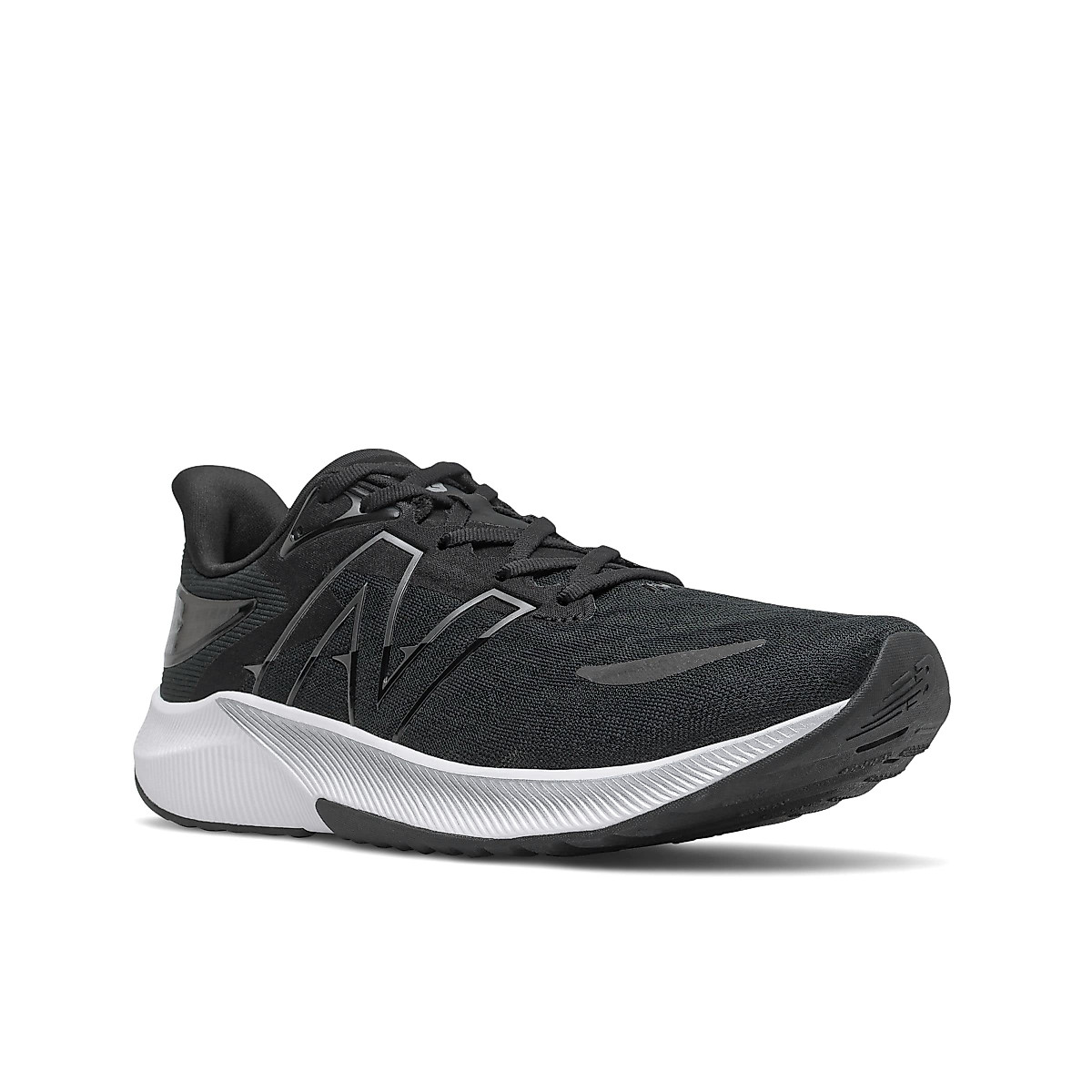 New Balance Men's FuelCell Propel V3 Running Shoe, Black/White, 14