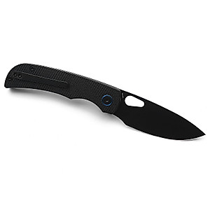 Miguron Knives M Moyarl Folding Knife,3.25" Black PVD 14c28n Steel Blade Black G10 Handle With Titanium Pocket Clip,Camping Hiking Pocket Knife MGR-806BK
