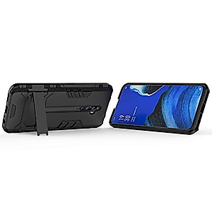 SCIMIN Hybrid Case for Oppo Reno2 F, Shockproof Case for Oppo Reno2 F, Dual Layer Protection Hybrid Rugged Case Hard Shell Cover with Kickstand for Oppo Reno2 F