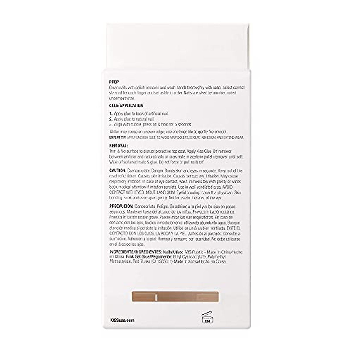 KISS Classy French Nail Manicure Kit with Gel Finish, Medium, Coffin Shaped, “Cozy Meets Cute”, Nail Kit Includes Pink Nail Glue (Net Wt. 2 g / 0.07oz.), Mini File, Manicure Stick, and 28 Fake Nails