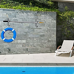 Pool Pole Hanger for Fence（4 Pack） Black Pool Equipment Hooks Heavy Duty Pool Tool Organizer for Telescopic Poles, Skimmers, Leaf Rakes,Pool Hose,Garden Tools,Brushes and Swimming Pool Accessories