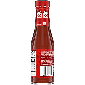 Taco Bell Fire Sauce Glass Bottle, 7.5 OZ 3-pack