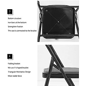 VOIV Folding Chair Home Backrest Chair Folding Chair Outdoor Chair Home Chair Office Chair Dining Chair