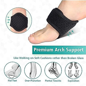 allesoky Foot Care Kit - Plantar Fasciitis Night Splint Orthotic Insoles High Arch Support Heel Pain Relief Massager Compression Socks & Wrap for Foot and Ankle Support