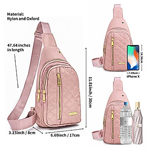 Aisijimo Small Sling Bag For Women Men Casual Crossbody Sling Backpack (Pink)