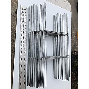 Durable Yard Signs Stake Pack of 100 Metal Stake Double H-Frame 10 inch x 24 inch x 9 Gauge Galvanized Wire Stake Signs Holder, fit 4mm or 5mm Corrugated SignsF