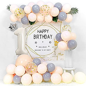 MJartoria Bundle 40 Inch Number Balloons with Crown with Birthday Party Hats 0-9 Big Size Happy Birthday Balloon Foil Digital Balloon for Birthday Party Wedding Anniversary Baby Shower Decorations