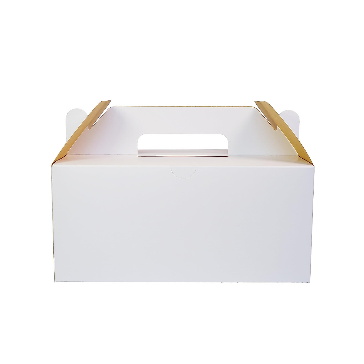 PandaPandaPPS 50 pcs White Gable Boxes (8.25"×5"×4") for Foods, Gifts and Party Favors Treat Boxes, Goodie Gift Boxes for Birthday, Wedding, Baby Shower