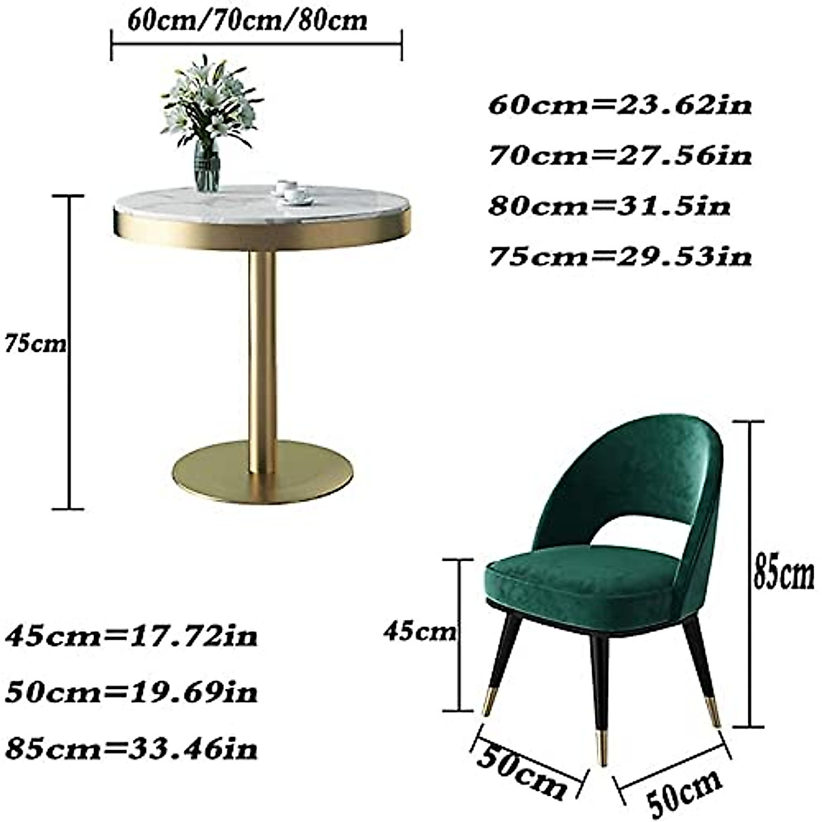 Office Business Hotel Lobby Dining Table Set, Office Meeting Room Small Conference Table Set, Reception Desk and Chair Set for Combination, 1 Table 4 Chairs Negotiating Table Office Leisure Marble Din