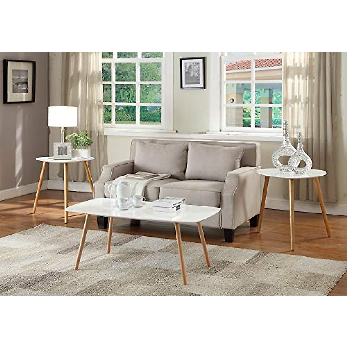 Convenience Concepts Oslo 1 Drawer Desk, White