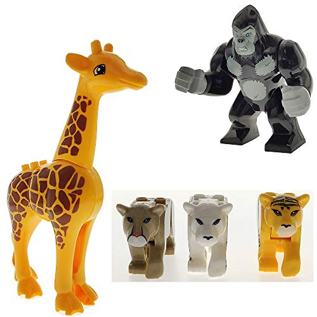 Idea City Animals Building Blocks Bricks Set Mini Zoo Figures Model Crocodile Panda Shark Various Educational Gift Toys 100% Compatible(14PCS)