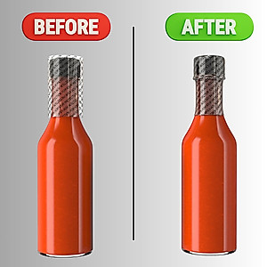 66 x 25 mm Clear Perforated Shrink Band for Growler Bottles, Pharmaceutical Bottles, Gallon Jugs, Honey Bottles, and More. [Compatible Diameter Range: 1 1/4” – 1 1/2"] - Bundle of 50