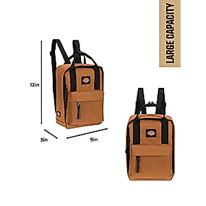 Dickies Brooklyn Mini Backpack, Small Backpack Purse for Men and Women, Travel Shoulder Book Bag (Brown Duck)
