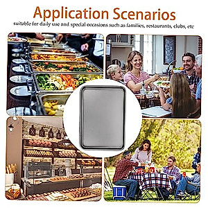 Pizza Oven Sheet Pizza Pan Pizza Baking Pan Bread Loaf Pans for Baking Cake Accessories Metal Baking Tray Baking Sheet Pan Loaf Baking Pan Rectangular Shaped Pizza Plate Dough Oven