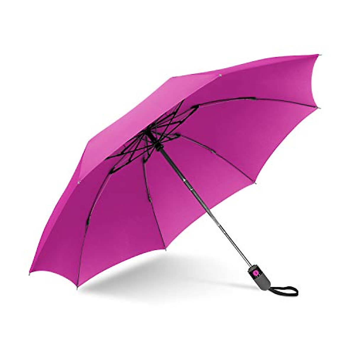 ShedRain Unbelievabrella Inverted, Upside Down, Automatic Open & Close Car Umbrella – Windproof & Rainproof - Heavy Duty, Double Layer Reverse Canopy Protects Men & Women from Outdoor Wind & Rain (Hot Pink)