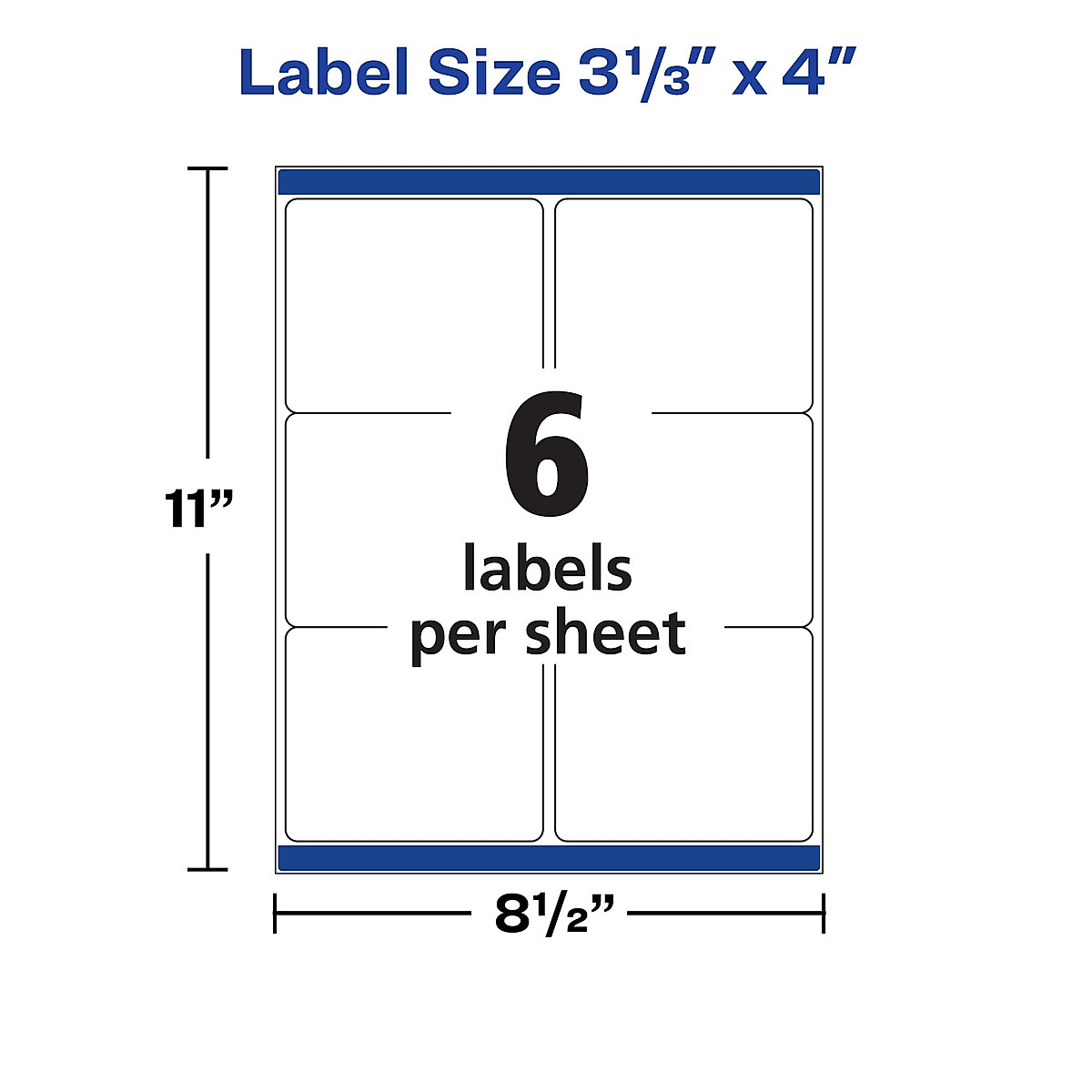Avery Waterproof Printable Shipping Labels with Sure Feed, 3-1/3" x 4", White, 300 Blank Mailing Labels (5524)